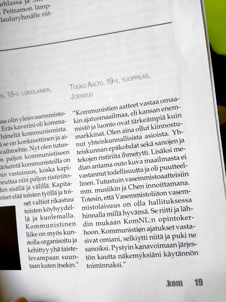 Mikä erottaa Vasemmiston Vihreistä? – Oskari Rantala